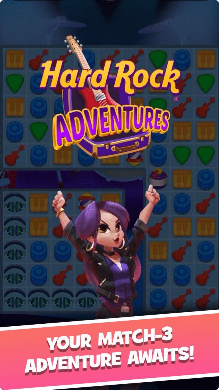 Hard Rock Adventures - Match 3 Game