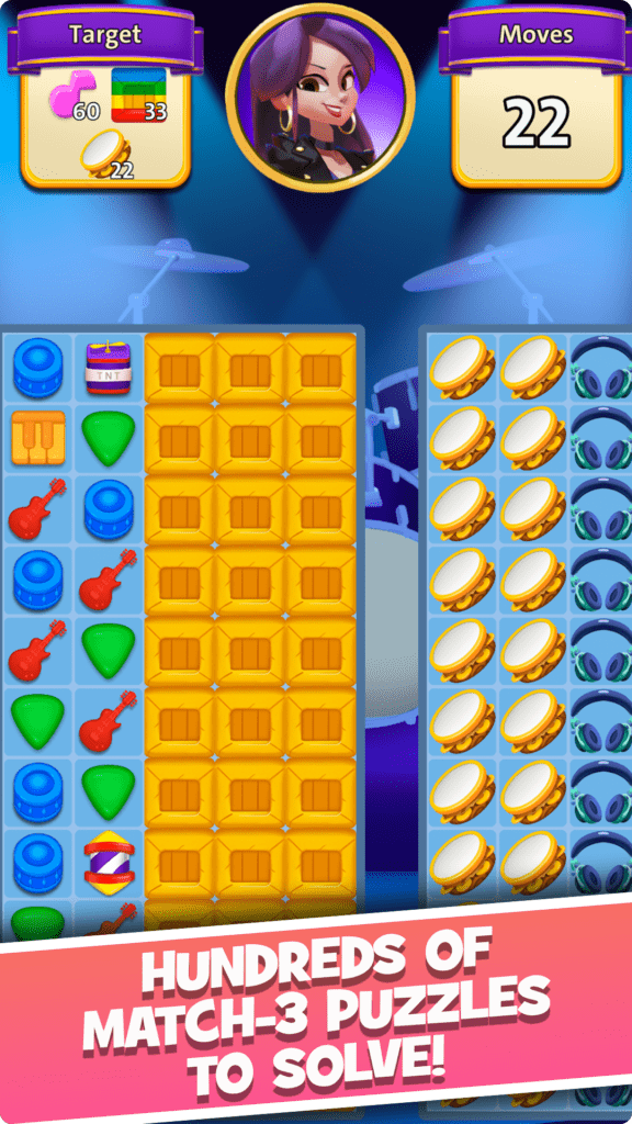 Hard Rock Adventures - Match 3 Game