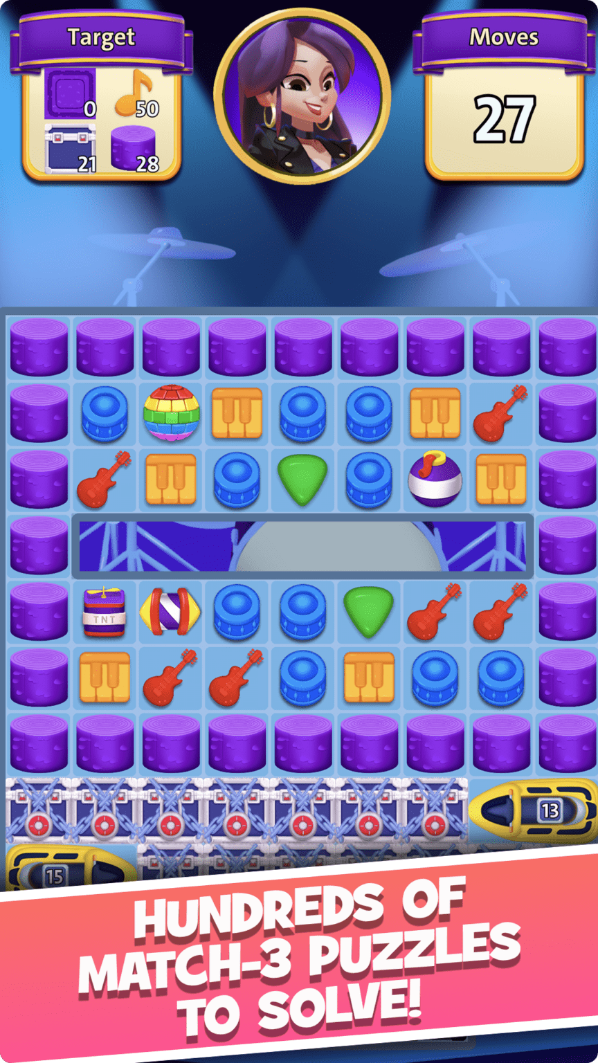 Hard Rock Adventures - Match 3 Game